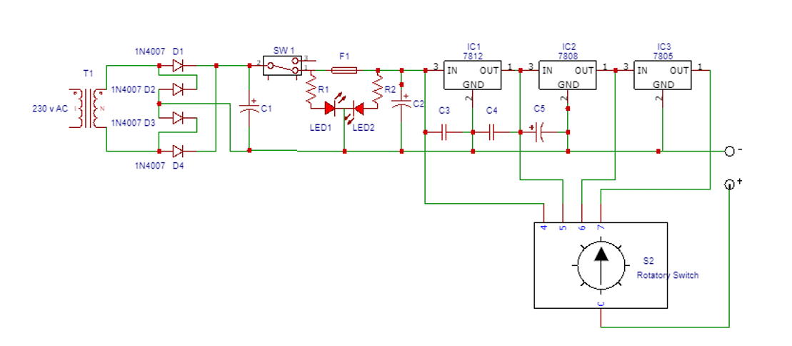 Regulated DC Power Supply Circuit - Digital Lab