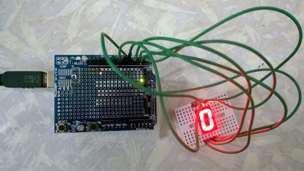 Seven segment display counter - Digital Lab